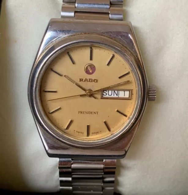 MONTRE RADO PRESIDENT Vintage Des Années 1960 25 J Cadran Automatique ...