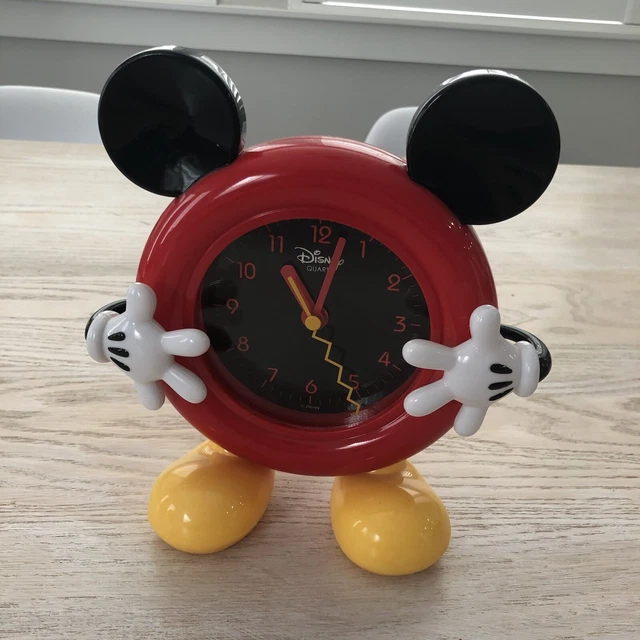 DISNEY MICKEY MOUSE Clock Swinging Hands Clock Disney Parks £33.20 ...
