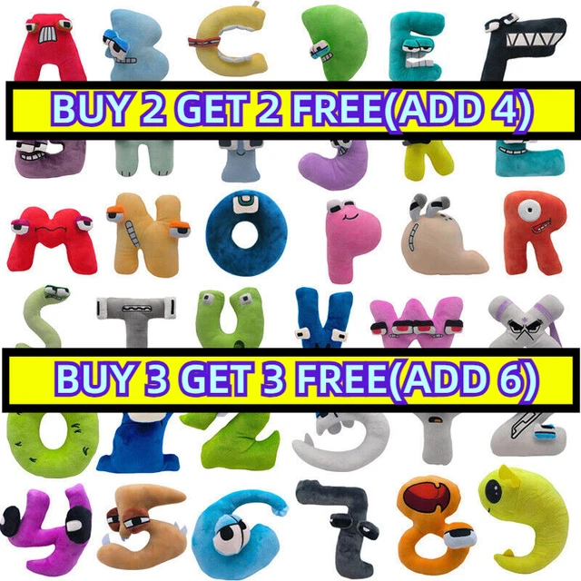 ALPHABET LORE BUT are Letter 26 & 0-9 Numbers Plush Doll Kids ...