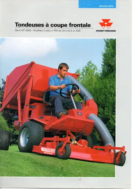 BROCHURE PROSPECTUS TRACTEUR tondeuse Massey Ferguson EUR 4,50 - PicClick FR