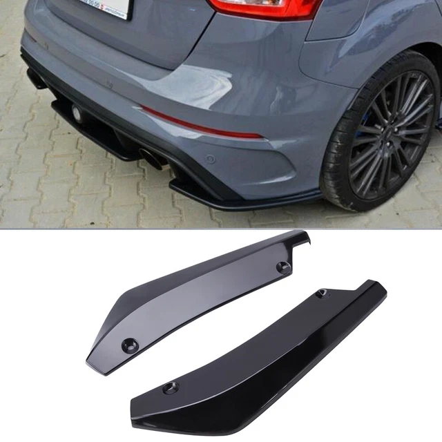 GLOSS BLACK REAR Spats Bumper Splitter Diffuser Canard Spoiler For Ford ...