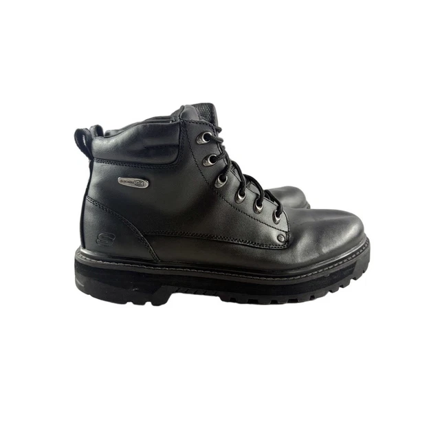 SKECHERS LEATHER WORK Boots Mariners-Pilot Utility BLACK Men Size 12 £ ...