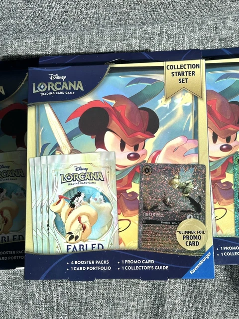 DISNEY LORCANA TCG Collection Fabled Starter Set Mickey + Tinkerbell ...