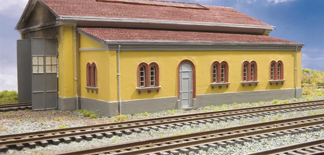 LOCOMOTIVE SHED EXTENSION Trackside Building Model Railway Scenery 1:87 ...