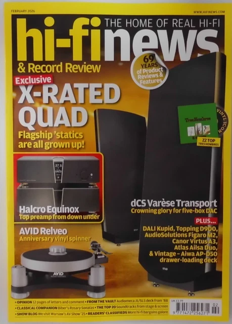 HI-FI NEWS &RECORD Review magazine Feb 2026 X-Rated Quad: Halcro ...