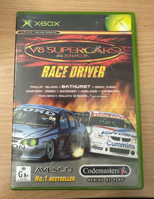 ORIGINAL XBOX GAME - V8 Supercars Australia: Race Driver FREE POST ...