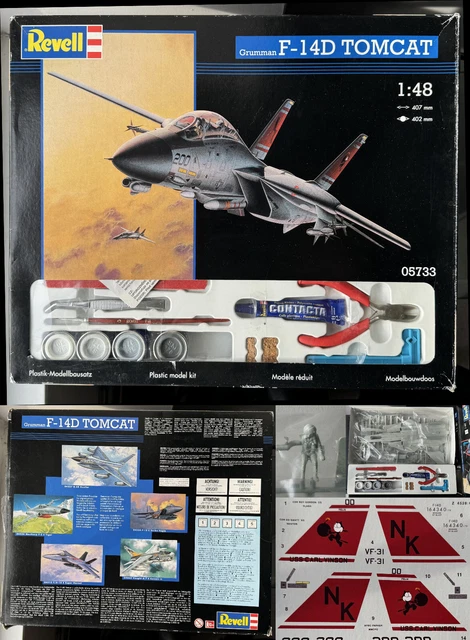 Revell 1 48 Grumman F 14d Tomcat Deluxe Model Kit Rebox 1999 With