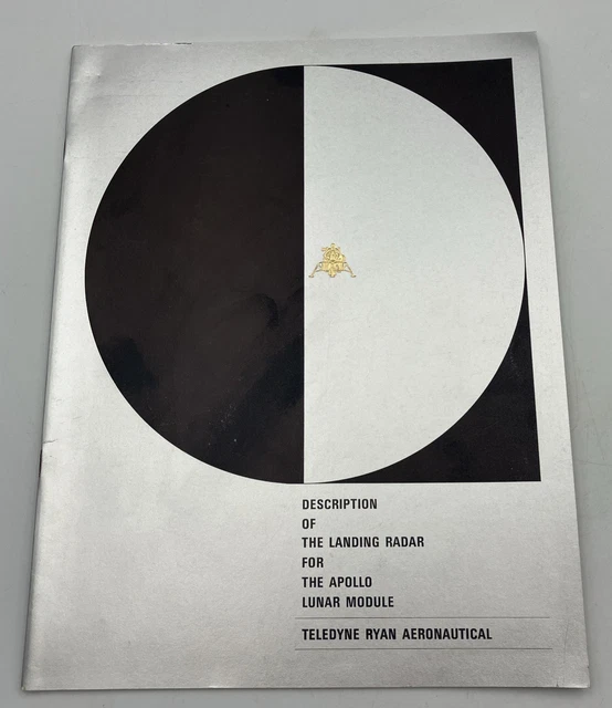 APOLLO LUNAR MODULE Landing Radar Doc Teledyne 1970 NASA Manual Vintage ...