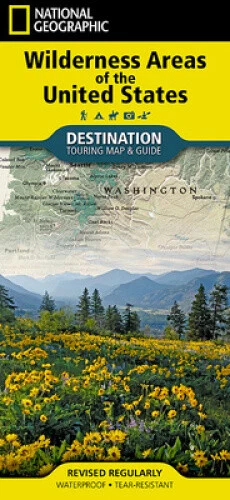 NATIONAL WILDERNESS AREAS of the United States Map (National Geographic ...