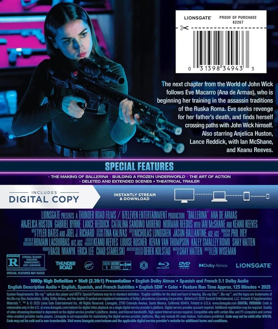 BALLERINA: FROM THE World of John Wick [Blu-ray + DVD + Digital, 2025] NEW! $2.35 - PicClick AU