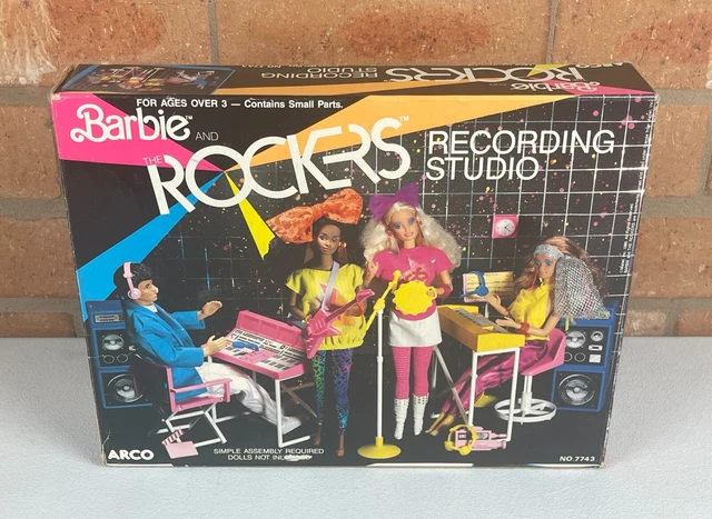 VINTAGE BOXED BARBIE Rockers Recording Studio PLAY SET - Arco 7743 $49. ...
