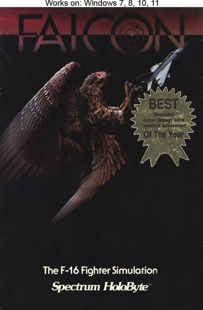 FALCON F-16 FIGHTER Simulation PC Game Spectrum Holobyte 1987 Windows 7 ...