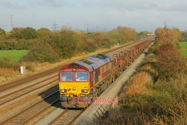 PHOTO CLASS 66 Loco No 66057 At Hawse Lane Bridge Freight Train On The ...