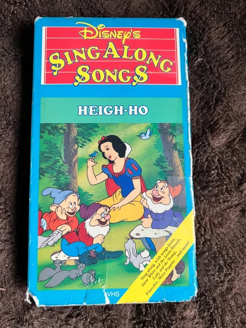 DISNEY’S SING ALONG Songs Snow White Heigh-Ho VHS VTG RARE! 1987 Yo Ho ...