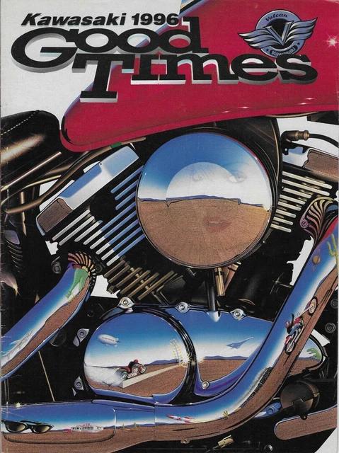 KAWASAKI GOOD TIMES Magazine / Brochure 1996 V-Twin Vulcan Motorcycle £ ...