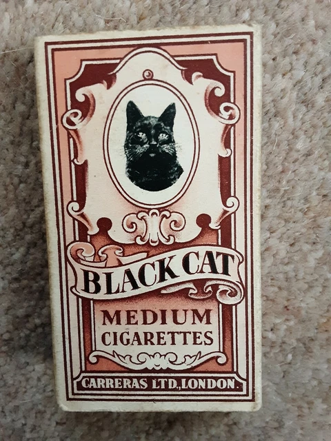 VINTAGE BLACK CAT Cigarette Packet. Early 20th Century. 10 Medium. VGC ...