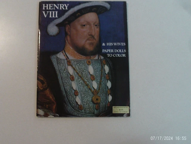 VTG HENRY VIII And His Wives Paper Dolls Book To Color 1972 Bellerophon ...
