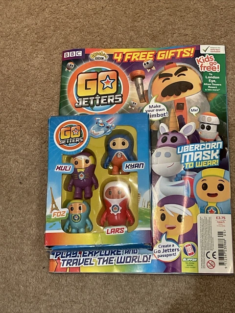 CBEEBIES GO JETTERS magazine bundle incl Character Set Xuli, Lars, Kyan ...