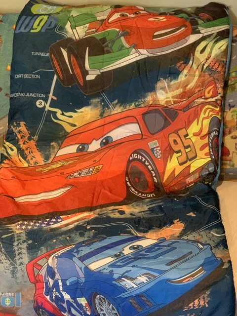 VINTAGE 90'S DISNEY Pixar Cars lightning McQueen Kids Single 30" X 57 ...