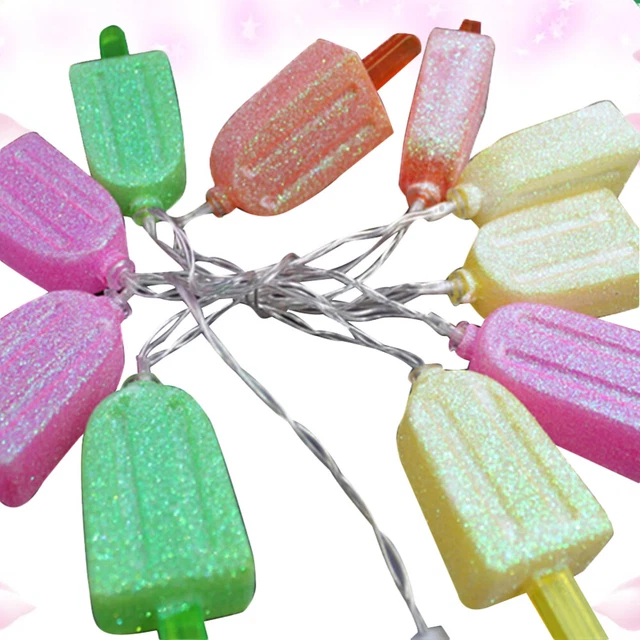 BATTERY OPERATED STRING Lights Ice Popsicle Light Popsicle String Light ...