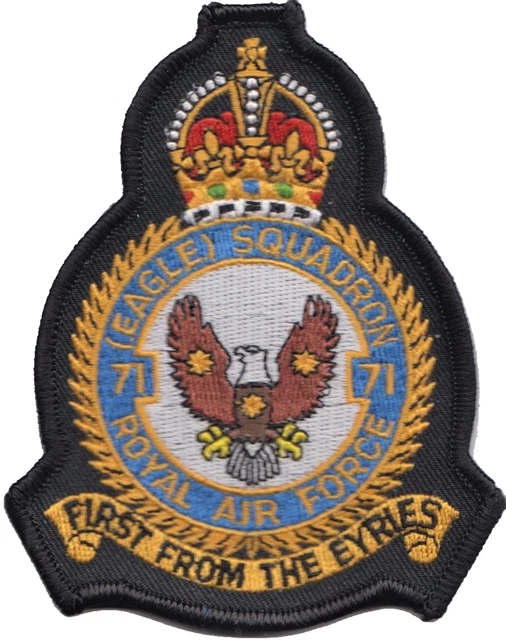 NO. 71 (EAGLE) Squadron Royal Air Force RAF Crest MOD Embroidered Patch ...