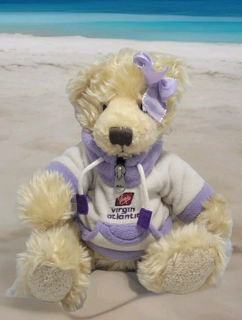 VIRGIN ATLANTIC SCARLET Teddy Bear Cuddly 9"Plush Soft Toy By Russ ...