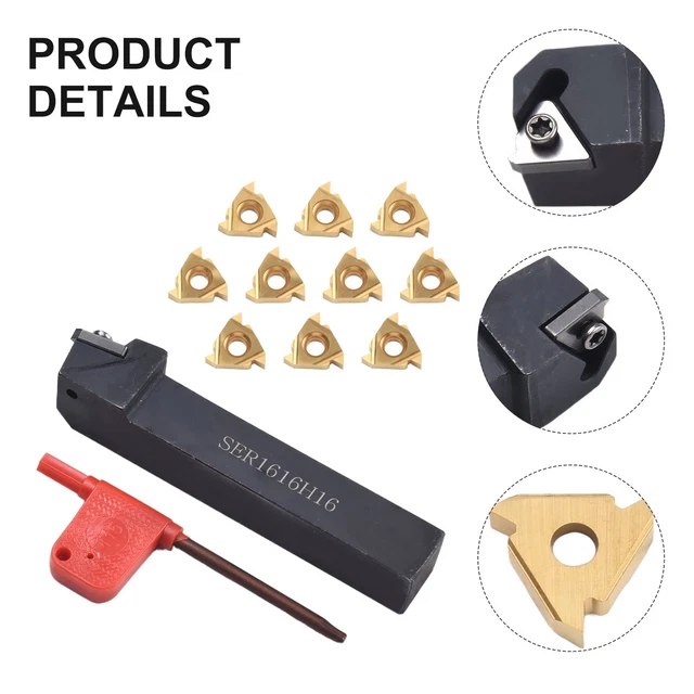 OUTIL DE TOURNAGE Support Insert Carbure Alliage Acier Pièce Rechange Droit Clé EUR 20,46 ...