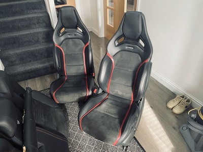 MERCEDES BENZ CLA45 A45 Amg Recaro Leather/Alcantara Seats A Class W176 ...