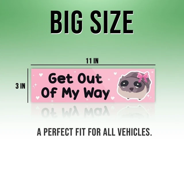 FUNNY SAD HAMSTER Meme Bumper Sticker I Don't Know How to Drive I'm ...