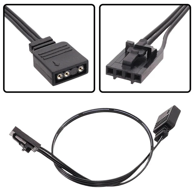 FOR CORSAIR 4 Pin RGB to Standard ARGB 5V 3 Pin Connector Cable 25cm♢ £ ...