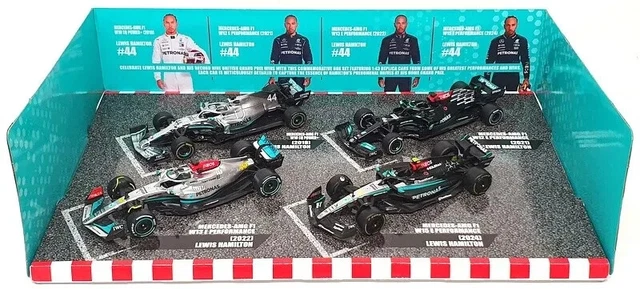 MERCEDES F1 BURAGO 4 Racing Car Model Set 2021-2023 Special Edition 1: ...