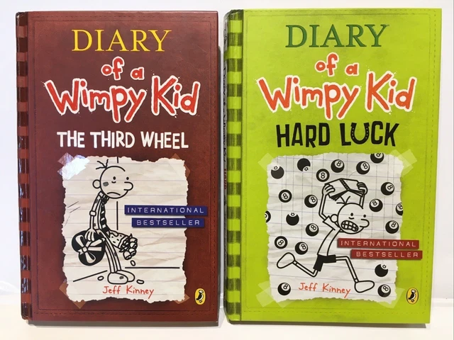 DIARY OF A Wimpy Kid Third Wheel + Hard Luck by Jeff Kinney 1st Edition ...