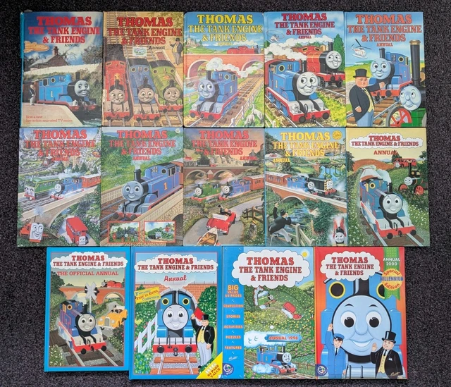 THOMAS THE TANK Engine Annuals Set - 14 Annuals between 1985 and 2000 £ ...