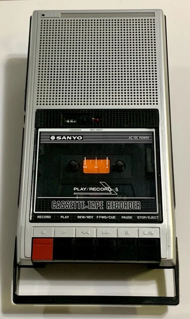 SANYO SLIM 12 Magnetophone A Cassette Tape Recorder Player W/ Power ...