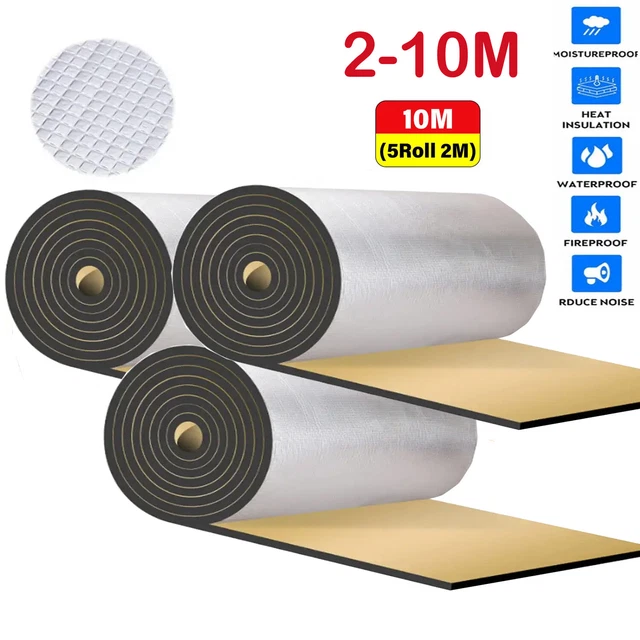 10M SOUND DEADENING Roll Car Van Heat Insulation 10mm Thick Closed Cell ...
