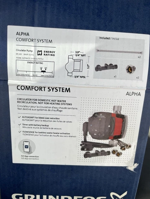 ALPHA CS 15-55 SU7P/TLC 115V Circulator Pump 92603114 $557.71 - PicClick CA