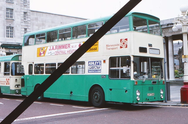 ORIGINAL BUS SLIDE: Merseyside PTE - Leyland Atlantean LKF 734R 6/80 £2 ...