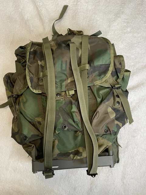 US ARMY MILITARY LC-2 Woodland Combat Field Pack Alice Backpack With ...