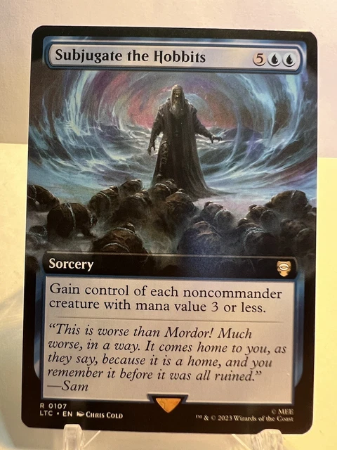 SUBJUGATE THE HOBBITS - Extended Art NM, MTG anglais Le Seigneur des ...