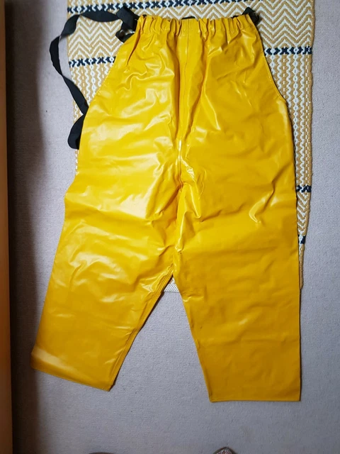 1970S 1980S FIRE Brigade Yellow Firefighter Fireman Leggings Trousers £ ...