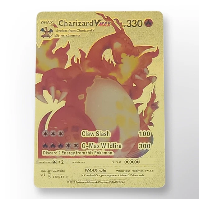 AUTHENTIC CHARIZARD VMAX Gigantamax Gold Foil Pokémon Card hp 330 $266. ...
