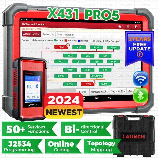 2025 LAUNCH X431 PRO 5 OBD2 Diagnosegerät Scanner ALL SYSTEM Programmer ...