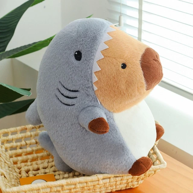 CAPYBARA STUFFED REVERSIBLE Plush Shark Capybara Stuffed Cushion Toy ...