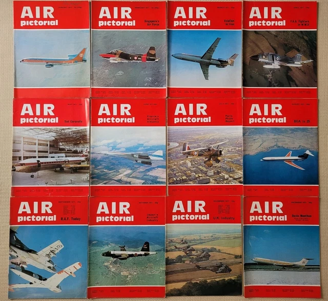 AIR PICTORIAL VINTAGE Magazines Bundle x 12 Full Year Set Job Lot Jan ...