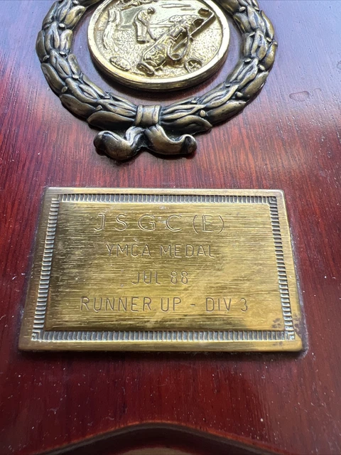 UB18- 2X YMCA golf Div 2 & 3 Runners Up Medal Plaques 1988 £21.49 ...
