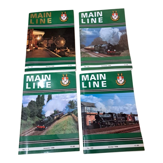 MAIN LINE MAGAZINE 1998 x4 Steam Vintage Railway Spring Summer Autumn ...