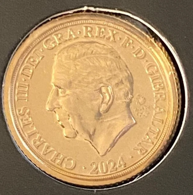 LONDON MINT OFFICE 2024 Gold 1/4 Quarter Sovereign Coin (1.99g 22ct ...