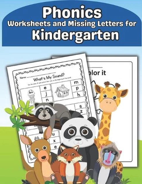 PHONICS WORKSHEETS AND Missing Letters for Kindergarten: Easy Beginning ...