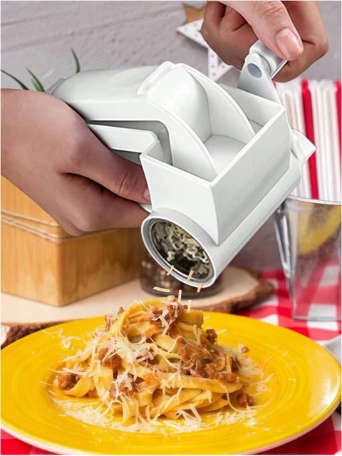 ROTARY CHEESE GRATER Hand Crank Drum Cheese Shredder Kitchen Vegetable ...