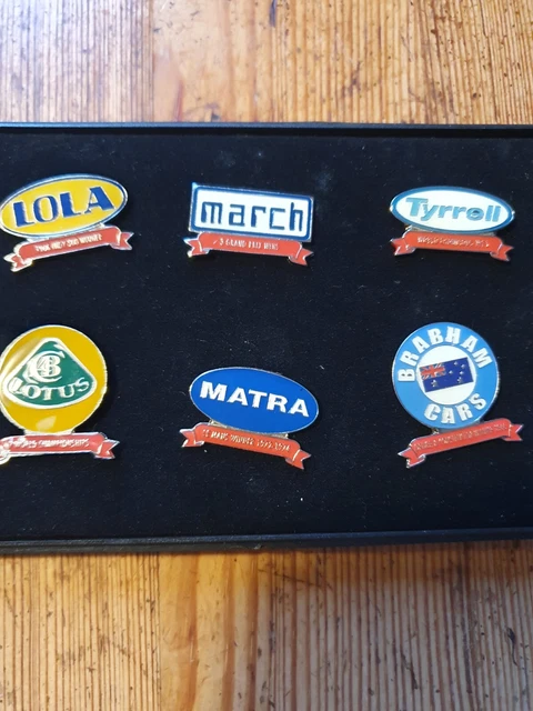 BOITE PIN'S FORMULE 1 matra Lotus Tyrrel..badge Legendary Car racing ...